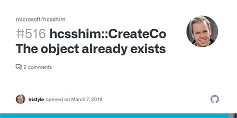 hcsshim createcomputesystem the object already exists · issue 516