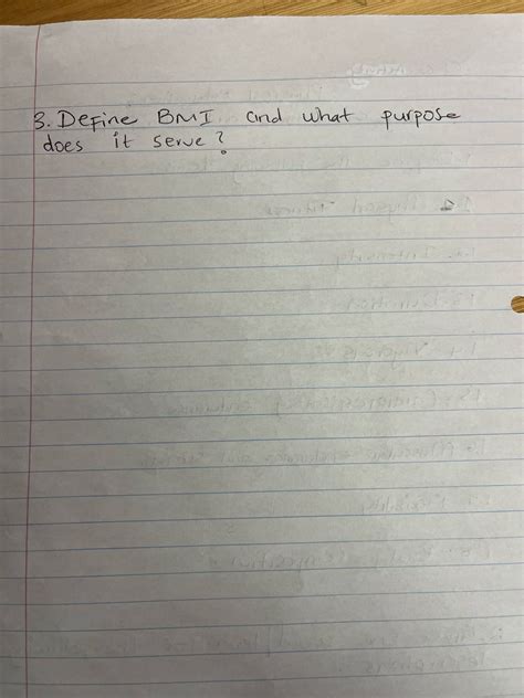 Define Bmi And What Purpose Does It Serve Filo