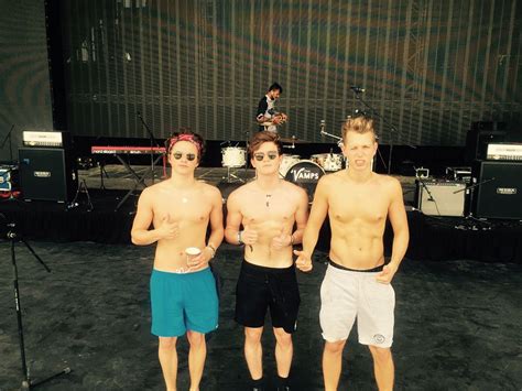 Thestarscomeouttoplay The Vamps Shirtless And Barefoot