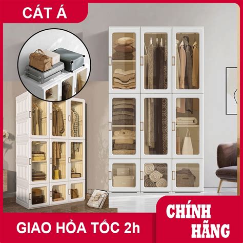 Tủ Quần Áo Nhựa Gấp Gọn Trong Suốt Antbox Tủ Đựng Đồ Gấp Gọn Tiện Lợi