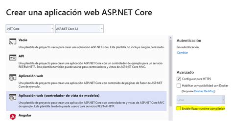 Compilacion De Vistas ASP NET Core ASP NET Core Master