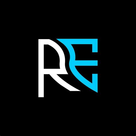 RE Letter Logo Vector Design RE Simple And Modern Logo RE Luxurious