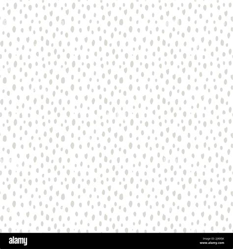 Hand Drawn Doodle Dots Modern Seamless Pattern Gray Abstract Spots On White Background Vector