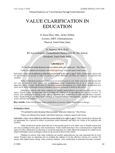 Value Clarification In Education C1260 Download Free Pdf Teachers