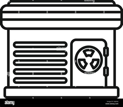 Portable Nuclear Power Generator Supplying Electricity Outline Style
