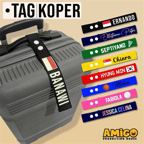 Jual Penanda Koper Tag Label Koper Gantungan Umroh Naik Haji Travelling Custom Nama Tas Travel