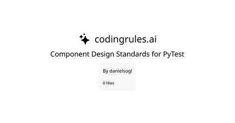 component design standards for pytest coding rules codingrules ai