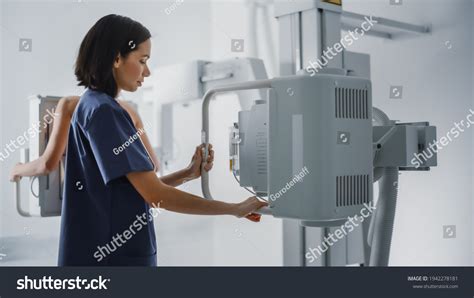 Hospital Radiology Room Beautiful Multiethnic Woman Stock Photo Shutterstock