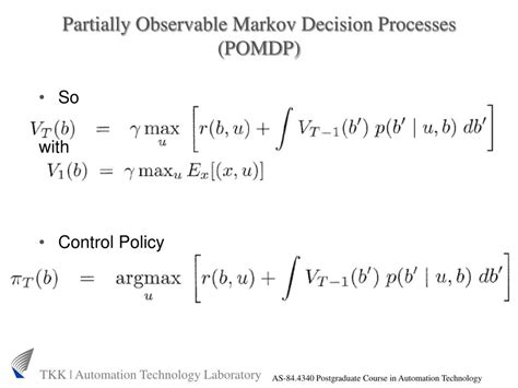 Ppt Partially Observable Markov Decision Process Chapter 15 And 16