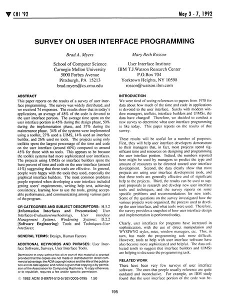 Pdf Survey On User Interface Programming