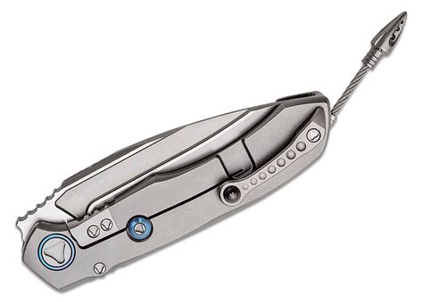 Microtech Anax Manual Folding Knife 37 M390 Blasted Drop Point Blade