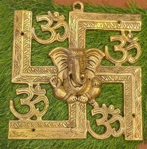 Brass Swastik Om Ganesh Wall Hangings At Rs 2564piece Religious