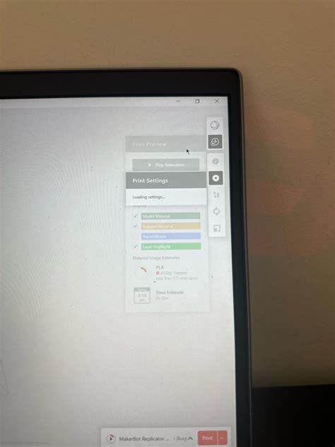 Cant Access Print Setting In Makerbot Print R Makerbot