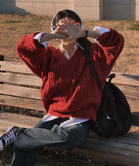 유튜버pick 소프트 오버핏 V넥 꽈배기 니트 7color 에이블리