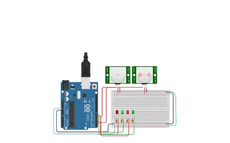 Circuit Design Semáforo Por Sensor De Movimiento Tinkercad