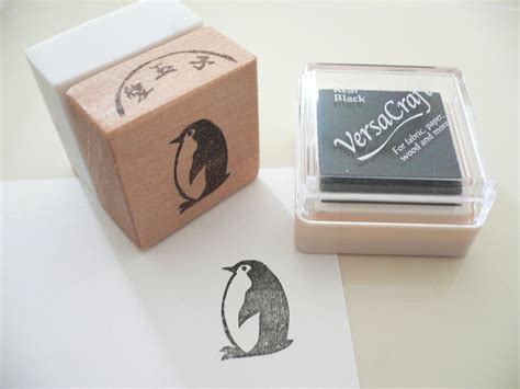 ペンギンの消しゴムはんこ｜手作りスタンプ