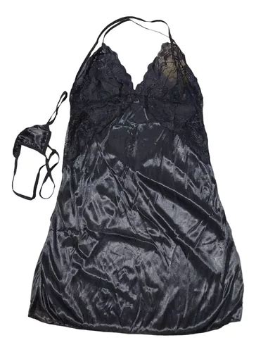 Conjunto Sexy De Lenceria Baby Doll Negro Piezas Talla L MercadoLibre