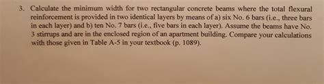 Solved Calculate The Minimum Width For Two Rectangular Chegg