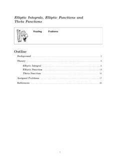 Elliptic Integrals Elliptic Functions And Theta Functions Elliptic