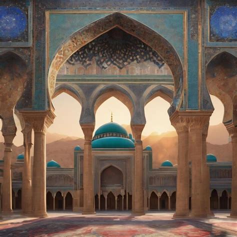 Premium Photo Arabian City Mosaic Decoration Mosque