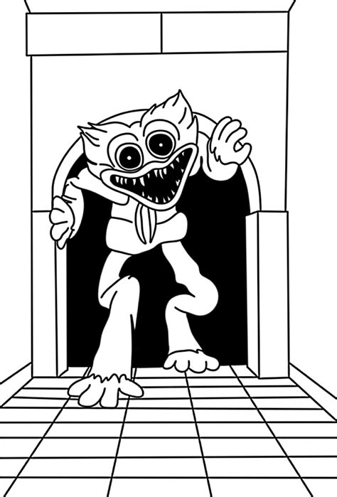Desenho 04 De Huggy Wuggy Para Colorir
