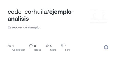 GitHub Code Corhuila Ejemplo Analisis Es Repo Es De Ejemplo