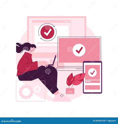 Cross Device Syncing Abstract Concept Vector Illustration Stock Vector Illustration Of