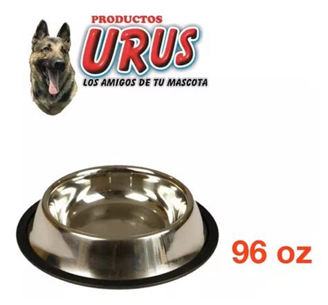 Plato Acero Inoxidable Para Perro 96 Oz Color Acero Mercadolibre
