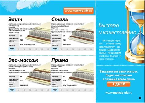 Фабрика матрасов «Царские перины», г.Уфа. PDF каталог