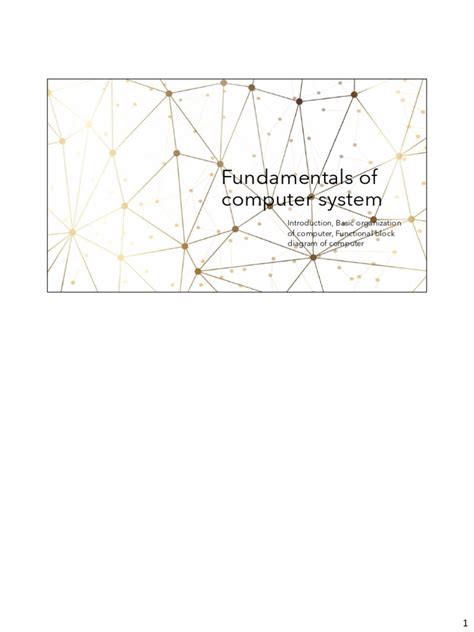Computer System Fundamentals Explained Pdf Central Processing Unit