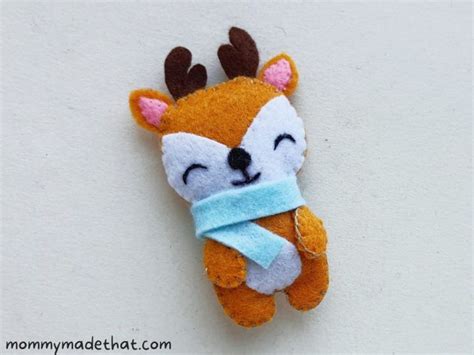 Cute Felt Reindeer With Printable Pattern