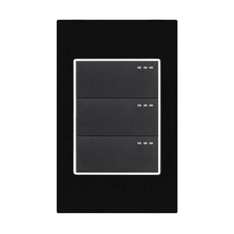 Interruptor Triple Conmutable Black Mirror Sirius