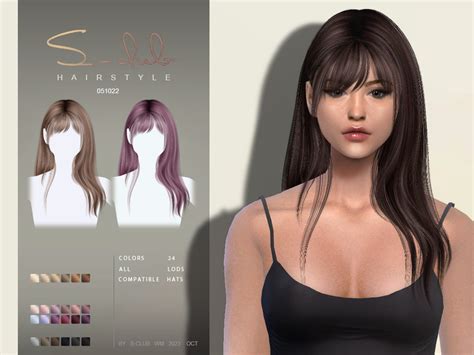 S Clubs Long Straight Hair Amanda 051023 Sims Hair Straight