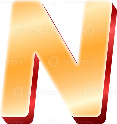Luxury Gold Alphabet Letter N 36122317 Png
