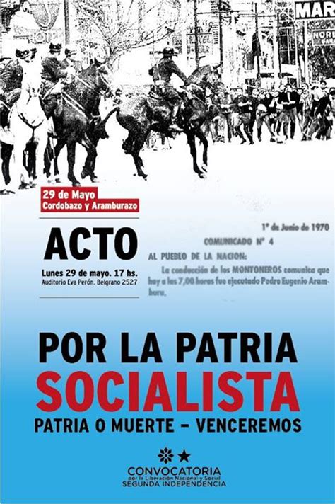 Convocatoria Segunda Independencia A 48 Años Del Cordobazo Y A 47
