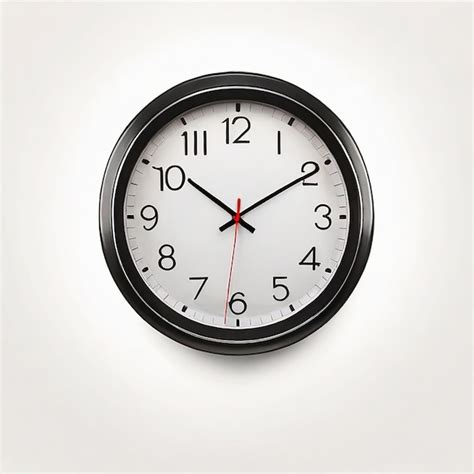 A Wall Clock Isolated On A White Background Premium Ai Generated Image