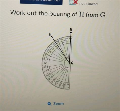 Not Allowed Work Out The Bearing Of H From G StudyX