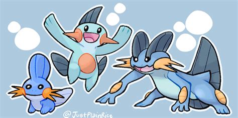 Mudkip Evolution By Plainnrice On Deviantart