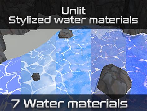 Unlit Stylized Water Pack 2d Water Unity Asset Store