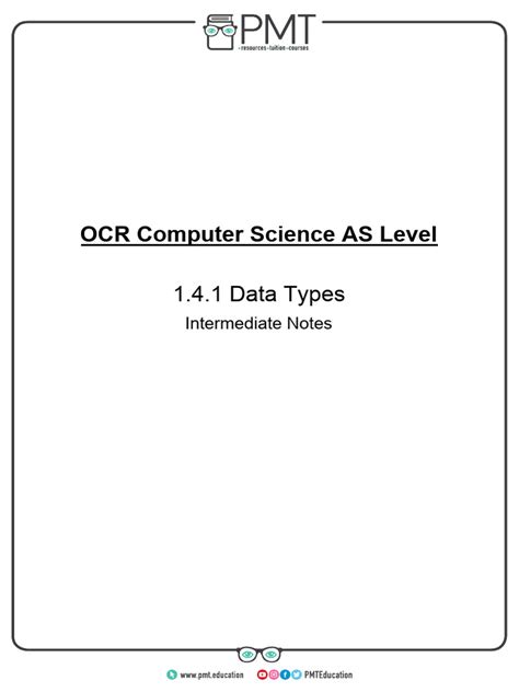 141 Data Types Pdf Character Encoding Boolean Data Type