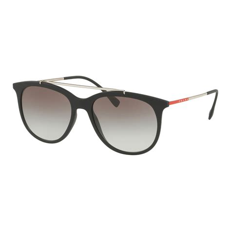 Prada Mens Aviator Sunglasses Black Gray Gradient Designer