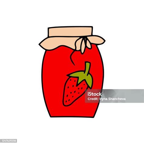 塗鴉草莓果醬圖標隔離在白色孩子們手繪線條藝術草圖向量庫存插圖每股收益 10向量圖形及更多乾淨圖片 乾淨 人造物件 健康的生活方式