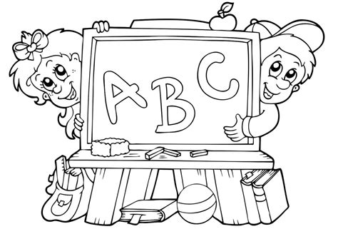 Volta às Aulas para colorir e imprimir
