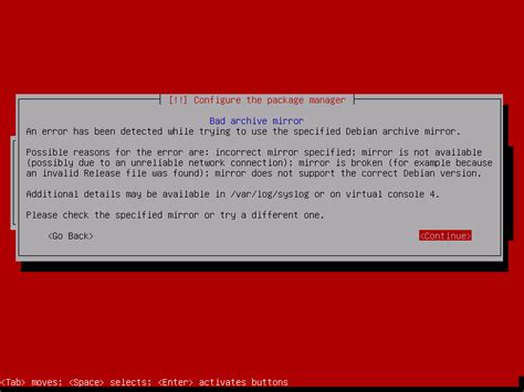 debian installer fails to contact archive mirror r linux4noobs