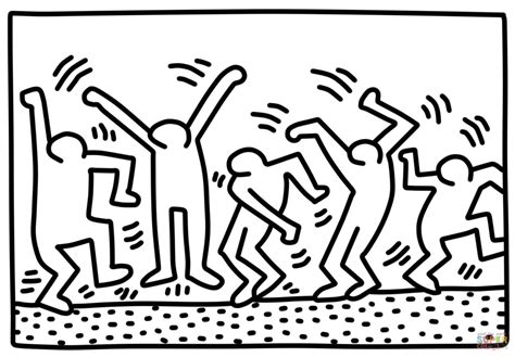 Loup Keith Haring Coloriage Maternelle 30000 Collections De Pages