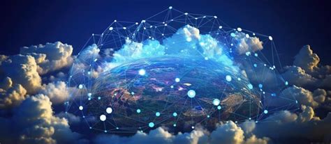 Premium AI Image Data Transfer Cloud Computing Technology Concept