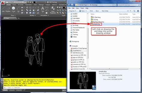 Autocad Drag And Drop Features