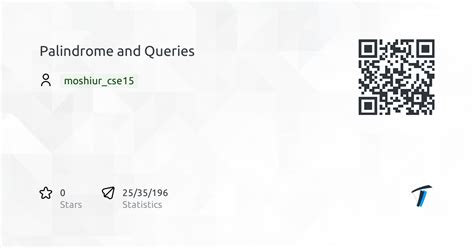 Palindrome And Queries Toph