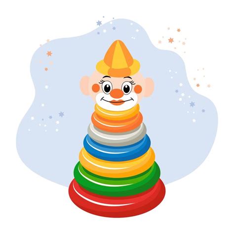 Pyramide De Jouets Pour Enfants Avec Une Tête De Clown Pyramide De