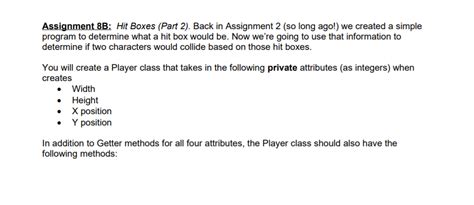 Solved Assignment 8b Hit Boxes Part 2 Back In Assignment